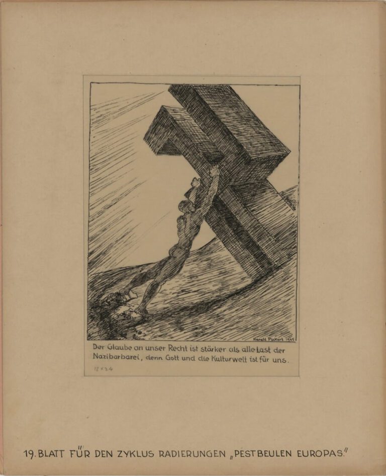 Jörn Wendland zu einem Blatt aus dem Zyklus "Die Pestbeulen Europas ...